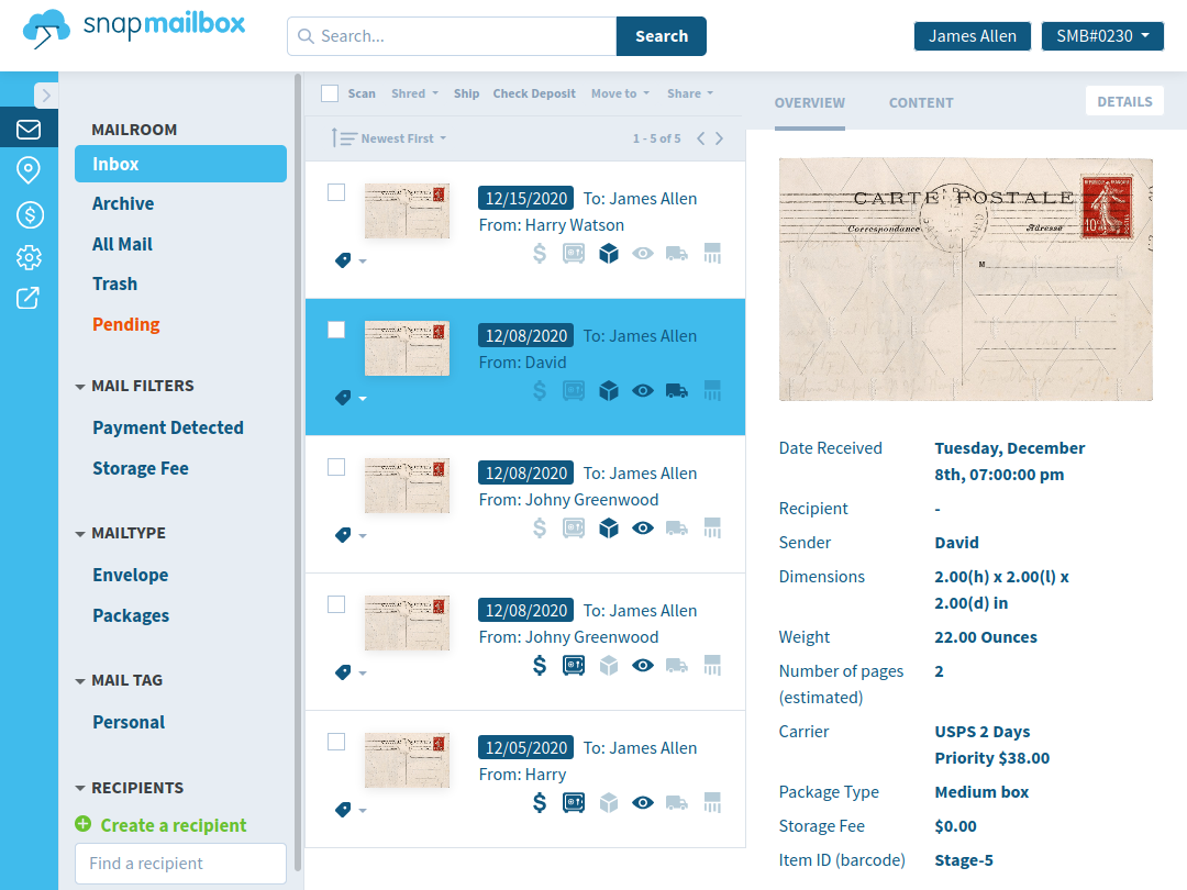 Best Virtual Mailbox | Get a Virtual PO Box from SnapMailbox